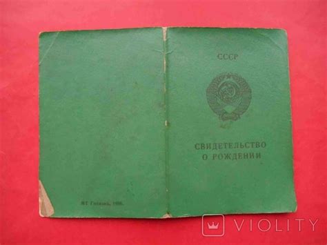 Свидетельство о рождении 112860002 купити Violity