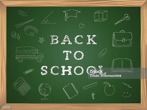 Welcome Back To School Background向量圖形及更多school Supplies圖片 School