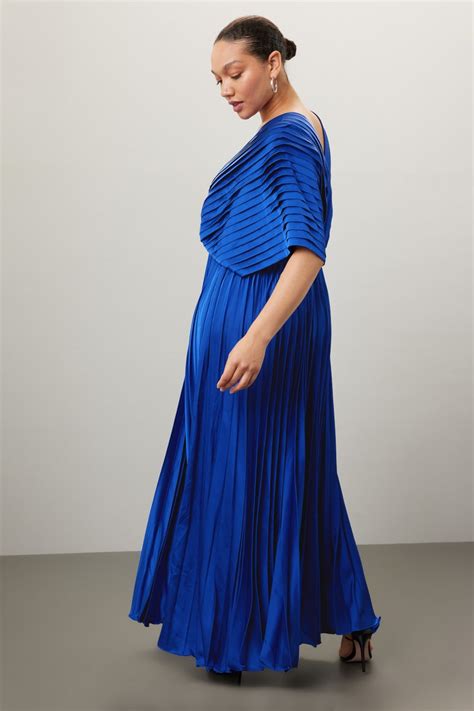 Cobalt Pleated Gown By Hutch Rent The Runway