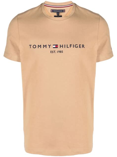 Tommy Hilfiger Logo Print Cotton T Shirt Farfetch