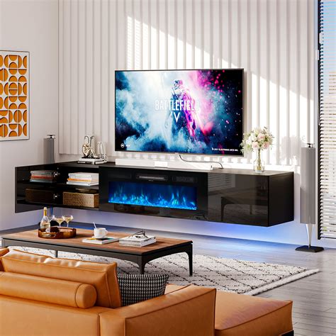 Ivy Bronx 70 Floating Fireplace Tv Stand For Tvs Up To 80 Wall
