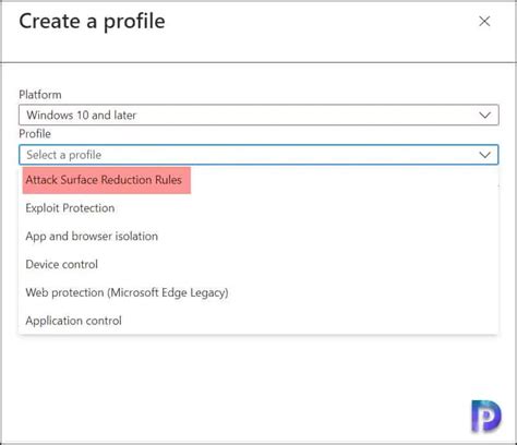 overview of attack surface reduction rules in intune