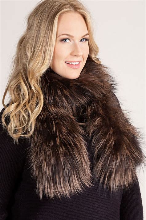 Knitted Silver Fox Fur Scarf