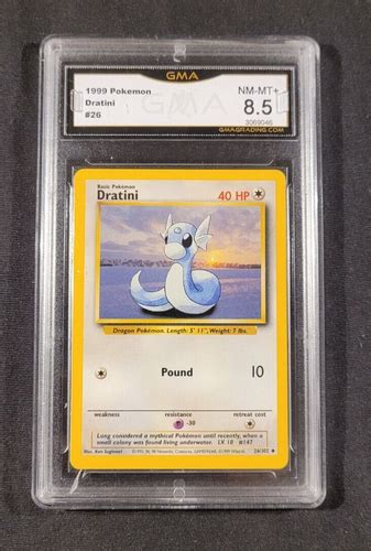 Dratini Base Set Gma 85 Pokemon Ebay