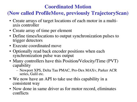 AsynMotor Support For Coordinated Multi Axis Motion In EPICS Ppt