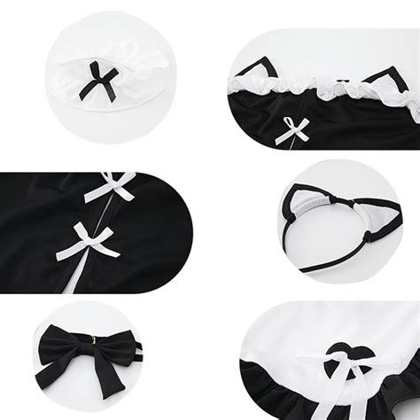 Sexy Cat Maid Lingerie Cute Kitten Anime Cosplay Costume With Bow Chok