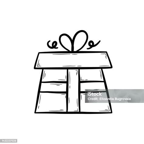 Kotak Hadiah Yang Digambar Dengan Tangan Ilustrasi Stok Unduh Gambar
