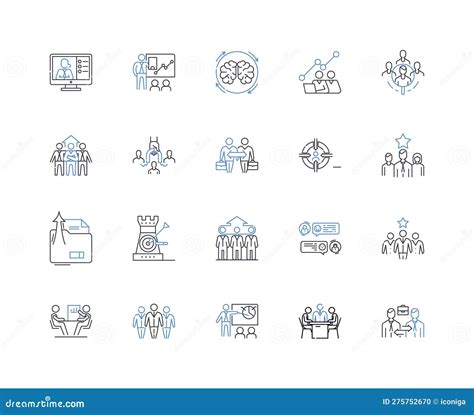 Innovation Workshop Line Icons Collection Creativity Ideation Design Thinking Brainstorm