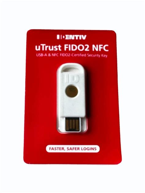 Identiv UTrust FIDO2 NFC Security Key USB A FIDO2 U2F PIV TOTP HOTP WebAuth At 4599