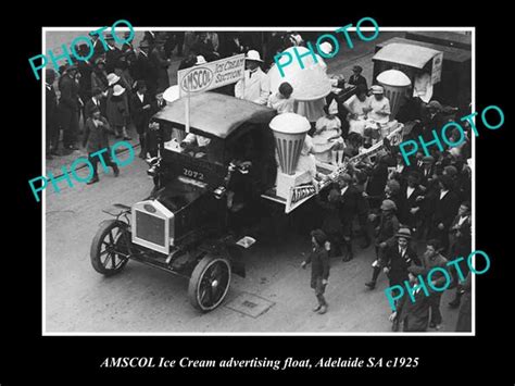Old Historic Photo Of Adelaide Sa Amscol Milk And Dairy Ice Cream Float C1925 9 90 Picclick Au