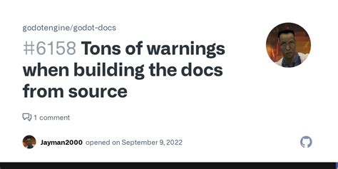 Tons Of Warnings When Building The Docs From Source · Issue 6158