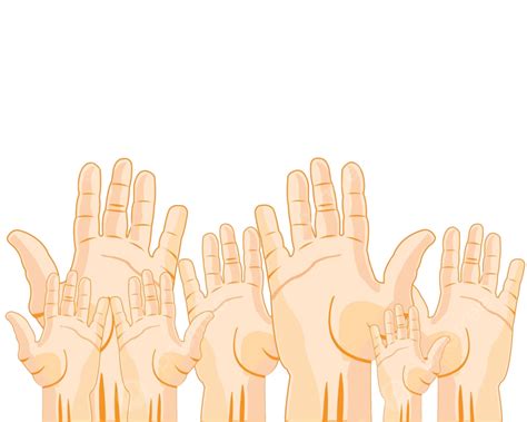 Mãos Muito Levantadas Esticadas Isoladas Por Vetor Vetor Png Esticado