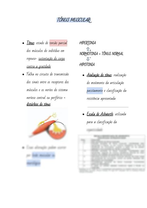 Solution Tônus Muscular Resumo Studypool