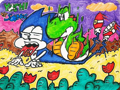 Sonic Vs Yoshi By Teh Dg On Deviantart