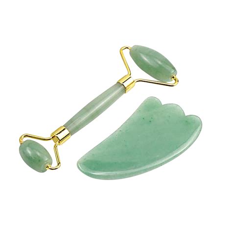 Earkity Gua Sha Facial Tools Jade Roller Set For Skin Care Reduce