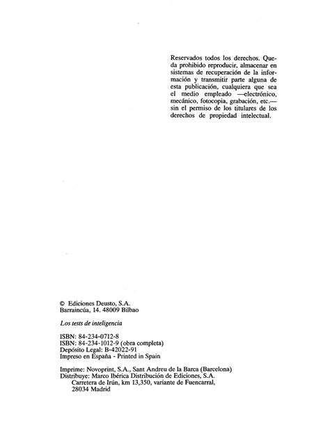 SOLUTION 00837 Los Tests De Inteligencia Medici N Aplicaciones