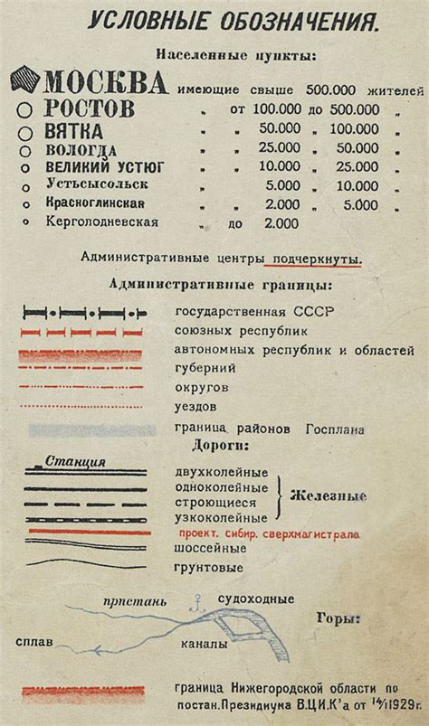 Административная карта Нижегородской области 1929 года