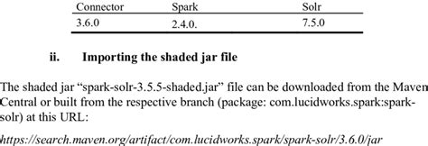 the spark solr connector version compatibility download scientific