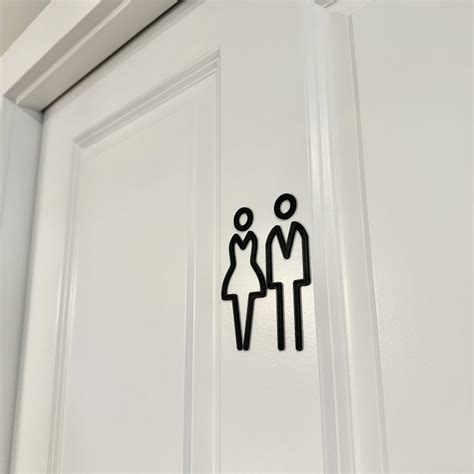 3d Printable Unisex Bathroom Room Sign By Dada3dcraft