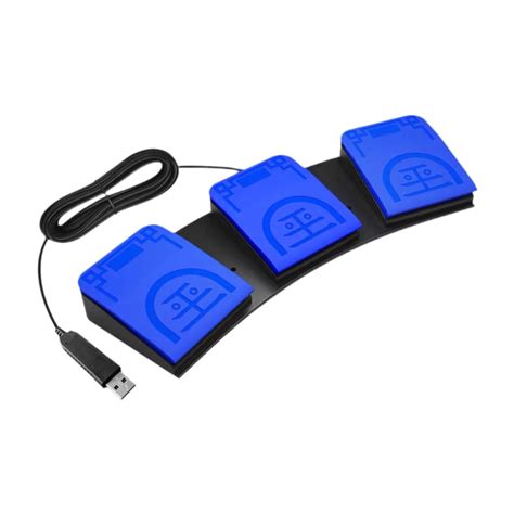 Shamjina Usb Triple Foot Switch Pedal Computer Mouse Keyboard Footswitch Blue Walmart Business