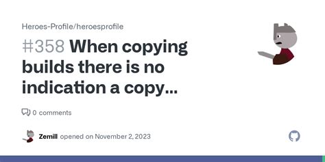 When Copying Builds There Is No Indication A Copy Occuredworked · Issue 358 · Heroes Profile