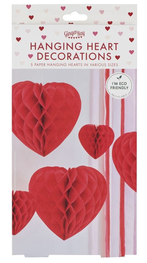 Ginger Ray ქაღალდის ჭაღი გული 5 ც Veli Store