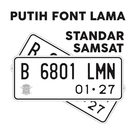 Plat Nomor Motor Baut Tanam Font Baru Dan Font Lama Dobel Plat Sudah