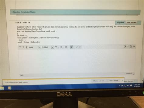 Solved Suppose We Have A List Class With Private Data Chegg