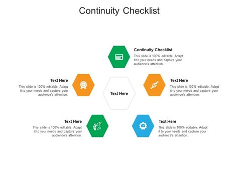 Continuity Checklist Ppt Powerpoint Presentation Styles Show Cpb Presentation Graphics