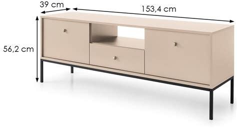 Mono TV stalak 2 vrata 1 ladica 153 4x39x56 2 cm bež Emmezeta webshop