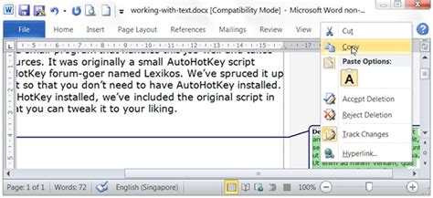Cómo se copia el texto eliminado en Microsoft Word Systempeaker
