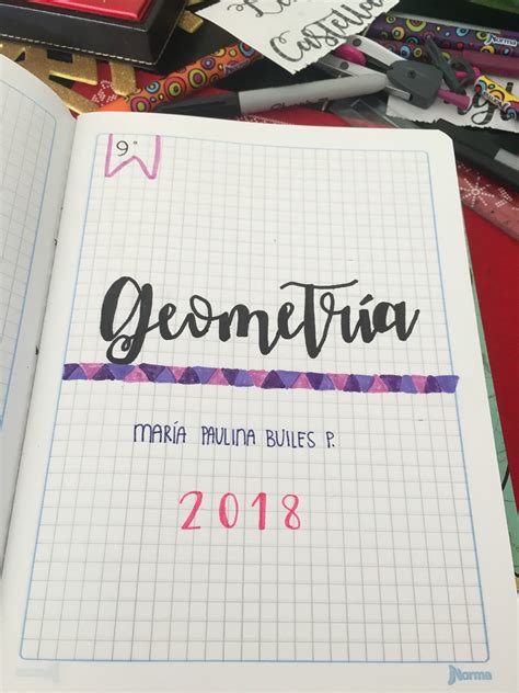 Geometría Portada de cuaderno de dibujos Libreta de apuntes