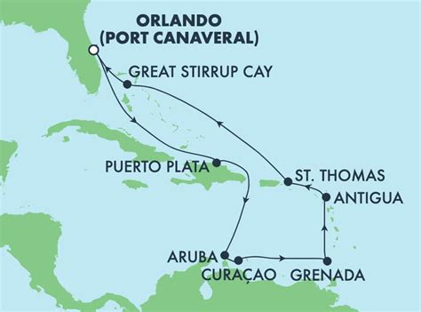 诺唯真邮轮 Norwegian Cruise Line翡翠号 Jade 12天加勒比海邮轮旅行2024 05 28奥兰多 卡纳维拉尔角登船