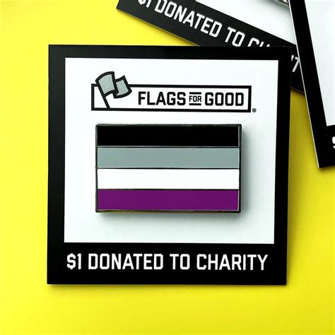 Asexual Ace Pride Flag Enamel Pin 1 Donated To Lgbtq