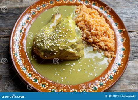 Green Pipian Pipian Or Mole Verde Traditional Mexican Food Royalty
