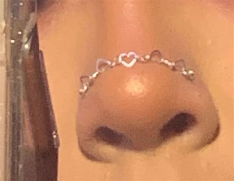 Heart Nose Chain Nose Chain Nose Piercing Chain Nostril Etsy Artofit