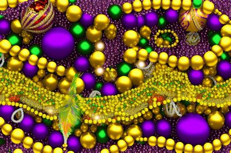 Premium Ai Image Mardi Gras Masks And Mardi Gras Beads Background