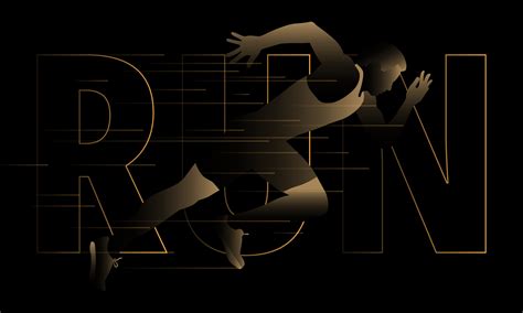 Illustration Of Running Action Isolate Background Vector Art