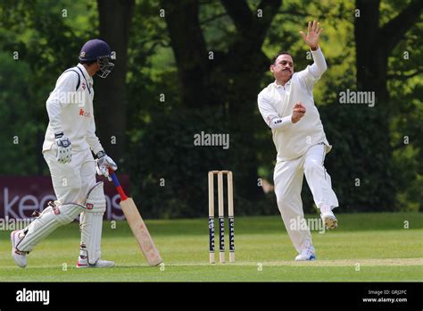 Arshad Ali In Bowling Action For Shenfield During Wanstead And
