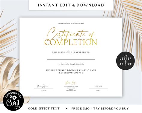 Certificate Editable Template
