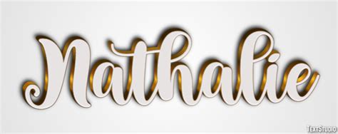 Nathalie Text Effect And Logo Design Name