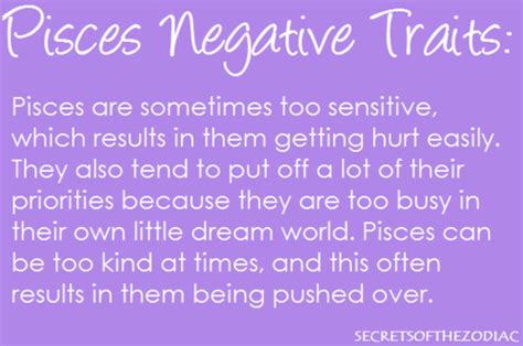 Pisces Personality Traits Bad