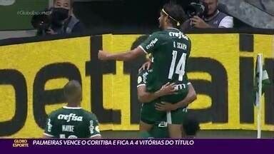 Globo Esporte SP Palmeiras vence o Coritiba e está a 4 vitórias do