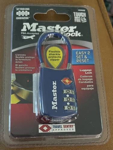 Master Lock 4688d Set Your Own Combination Tsa Accepted Luggage 1 Pack Blue Ebay