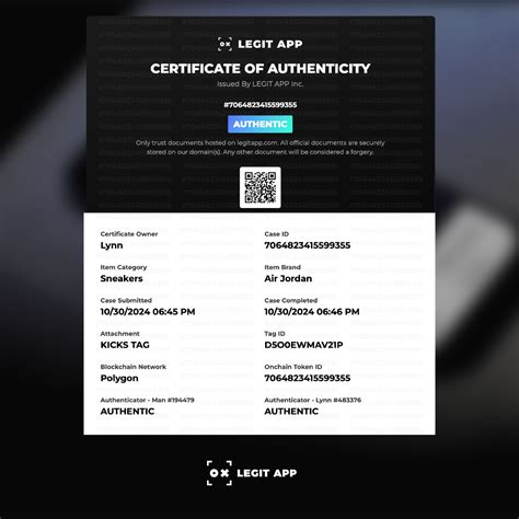 Your LEGIT APP Certificate Just Got An Upgrade LEGIT APP Authentication