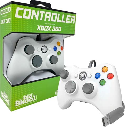 Old Skool Wired Usb Controller For Pc And Xbox 360 White