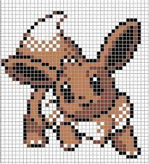 Minecraft Eevee Pixel Art Grid