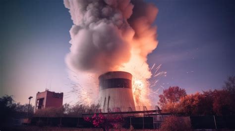 Accidente Con Explosión En Una Central Nuclear Foto Premium