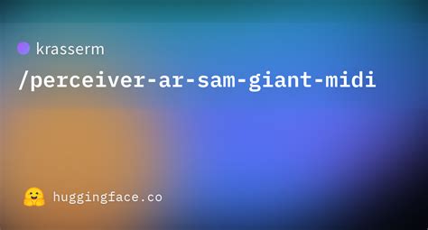 Krasserm Perceiver Ar Sam Giant Midi Hugging Face