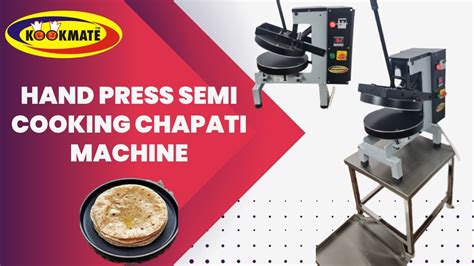 Manual Hand Press Chapati Semi Cooking Machine Hand Operated Semi